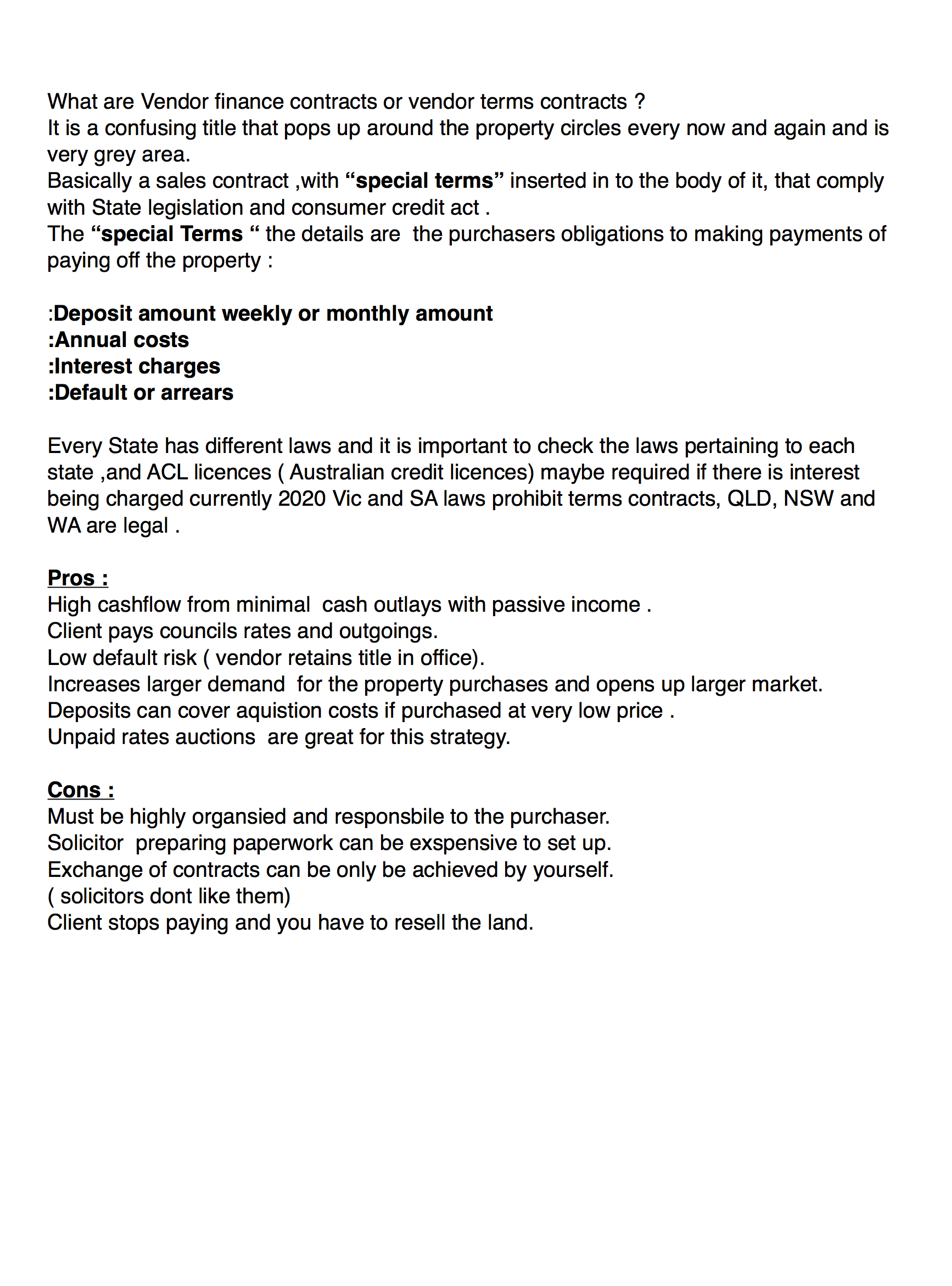 Vendor Finance Passive Income Strategy